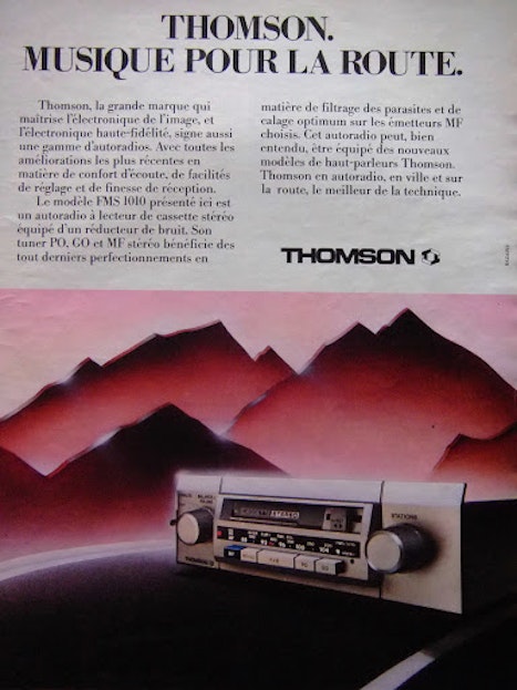 Publicités et affiches rétros et anciennes de la marque Thomson